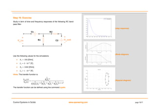 Introduction to Control systems in scilab | PDF