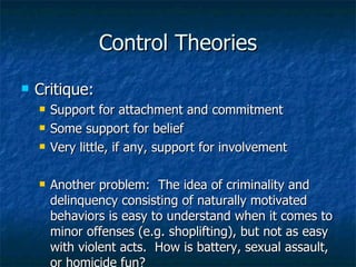 Control theories meaning of crime | PPT