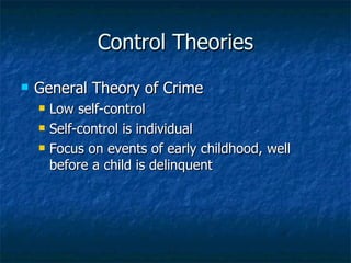 Control theories meaning of crime | PPT