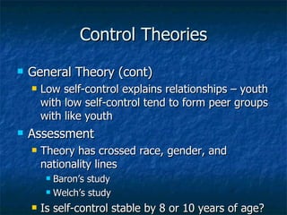 Control theories meaning of crime | PPT