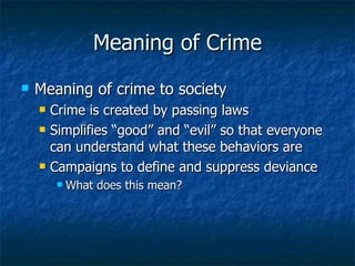 Control theories meaning of crime | PPT