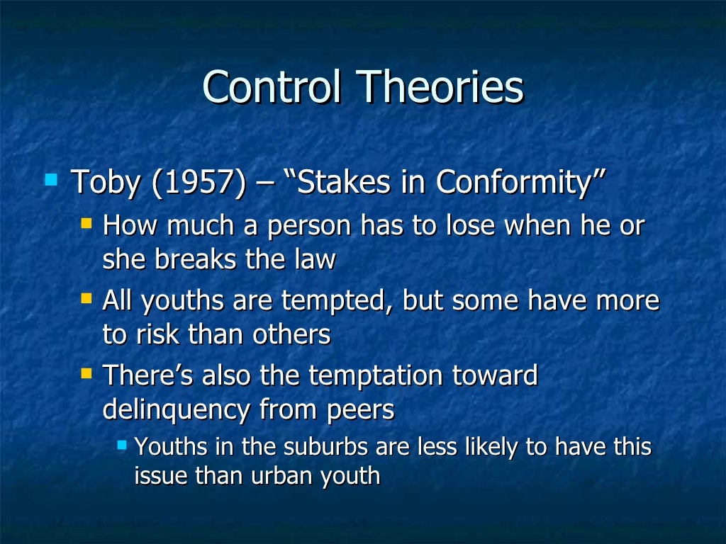 Control theories meaning of crime