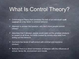 CONTROL THEORY- LAUREN ROSE | PPT