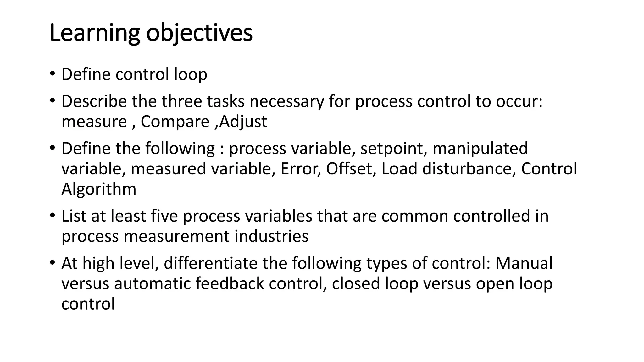 Control theory basics for process control engineers | PPTX