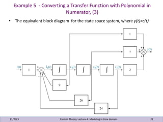 Control Theory Lecture 4: State-Space Representation | PPT