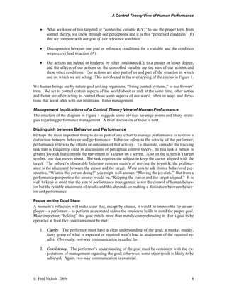 PCT: Perception Control Theory | PDF