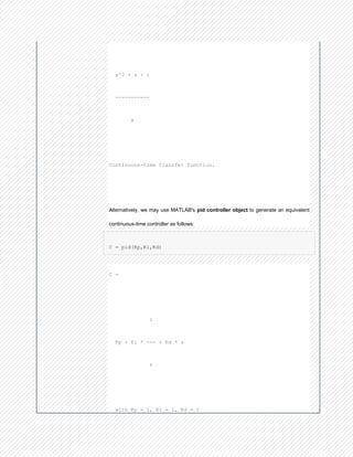 Control tutorials for matlab and simulink introduction pid controller design php | PDF ...