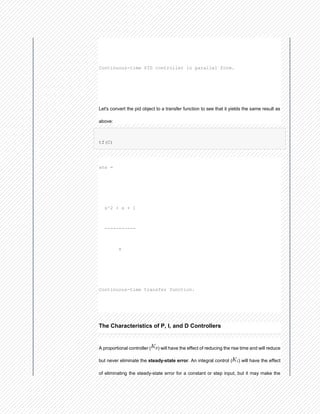 Control tutorials for matlab and simulink introduction pid controller design php | PDF ...