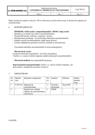Controlul produsului-neconform victor construct | DOC