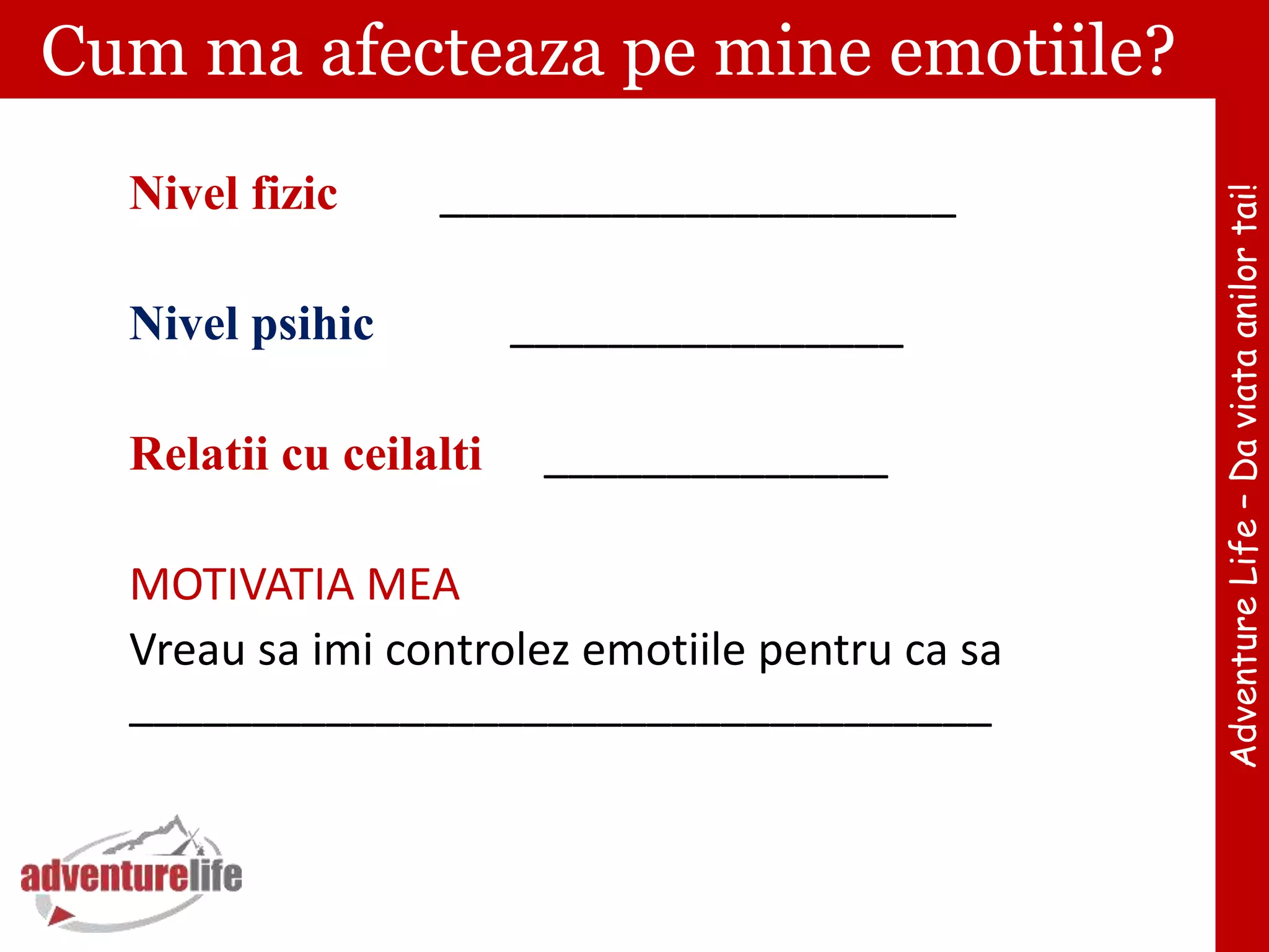 Controlul emotiilor iasi | PPTX