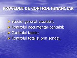 Controlul financiar | PPT