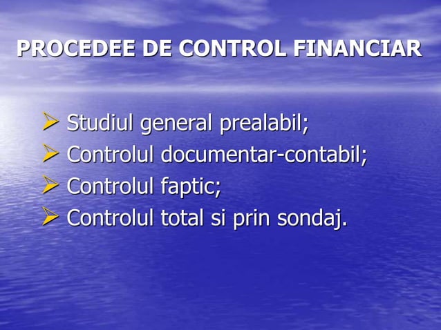 Controlul financiar | PPT