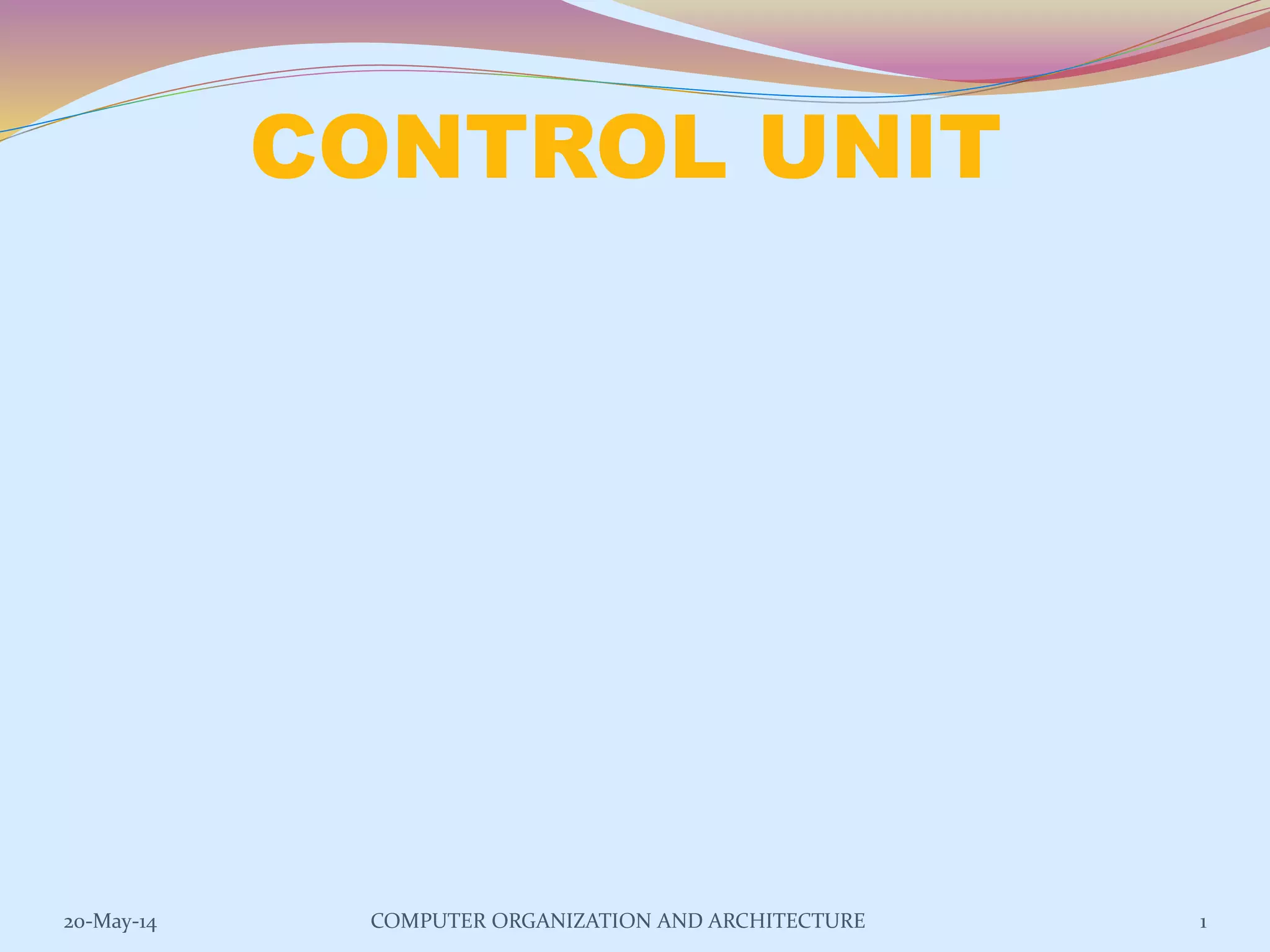 Control unit | PPTX