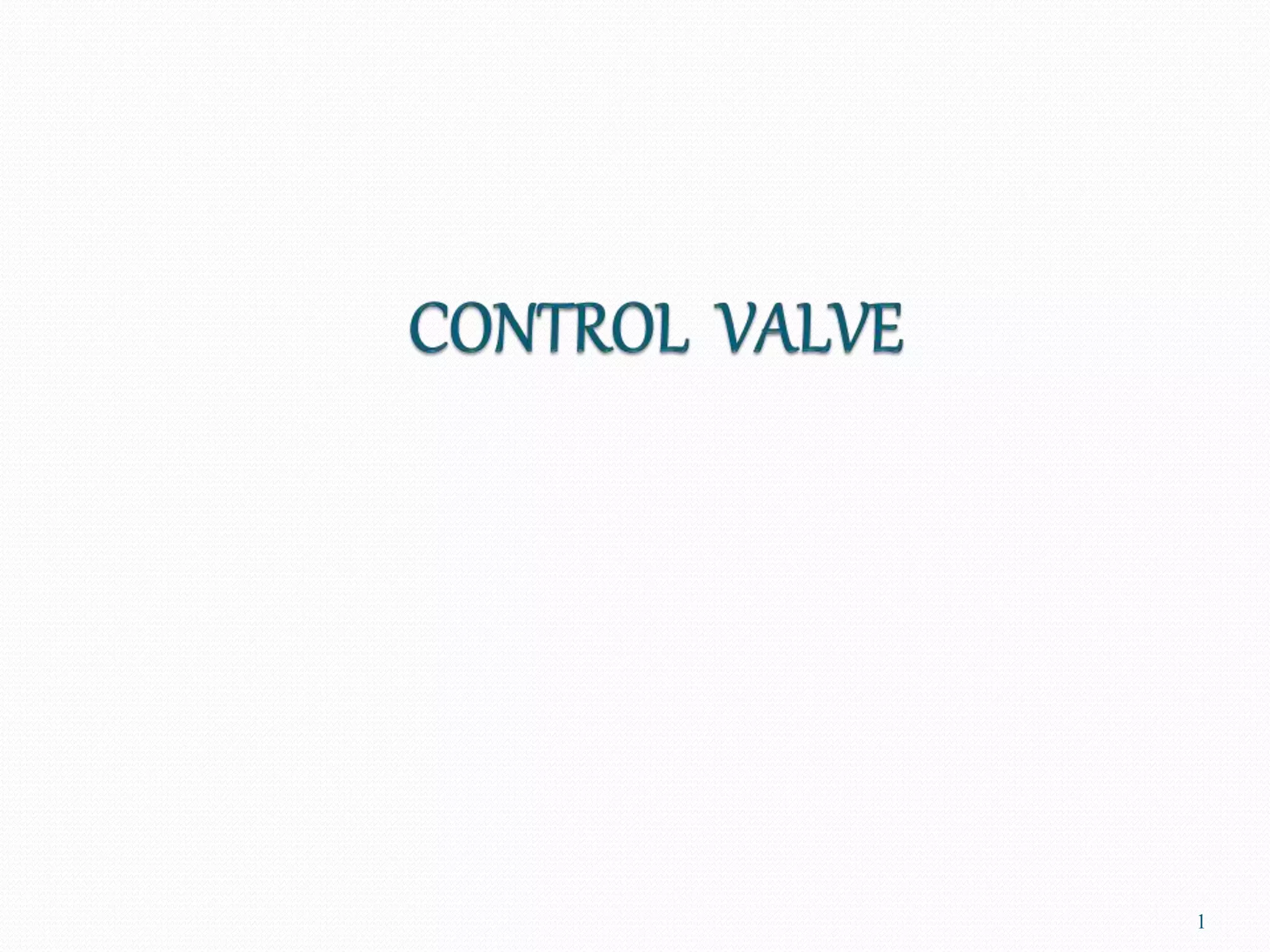 Control valve | PPT