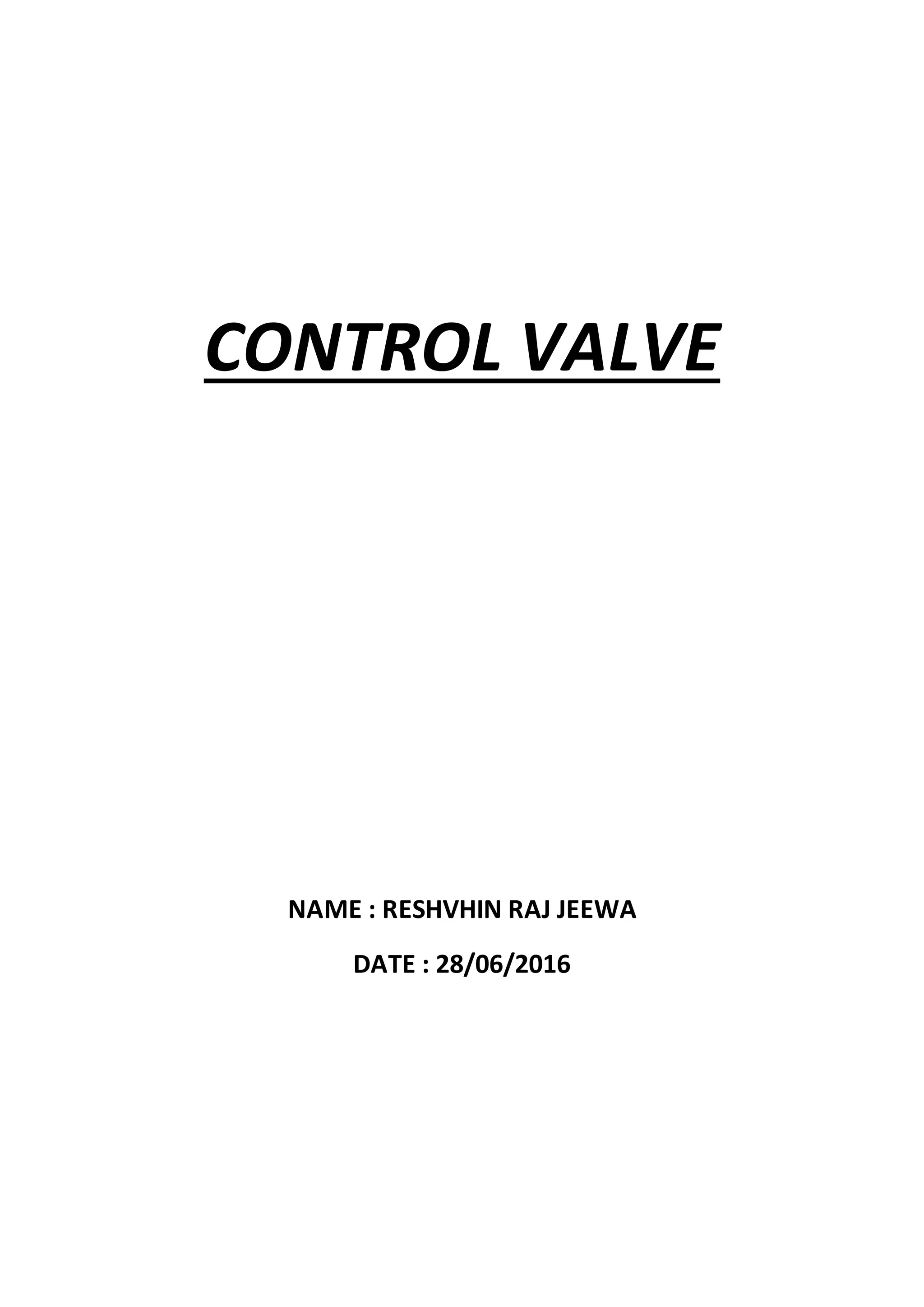 Control valve | DOCX