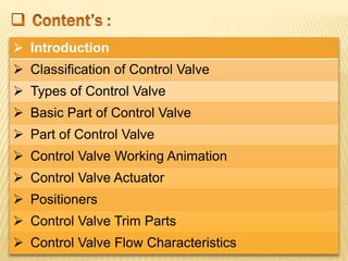 Control valve Working and Types with Parts. Terms use in Control Valve ...