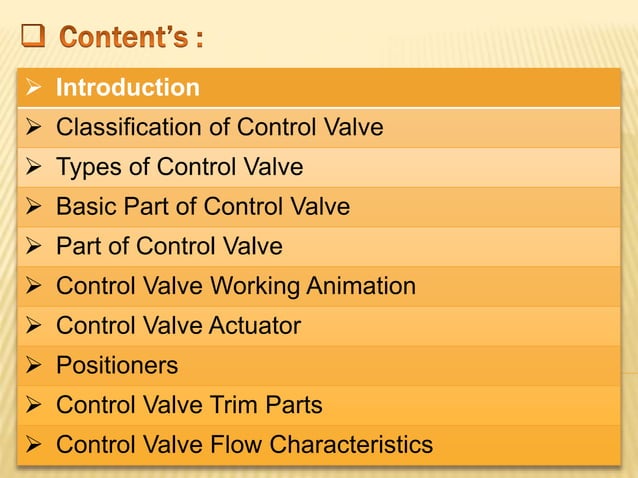 Control valve Working and Types with Parts. Terms use in Control Valve ...