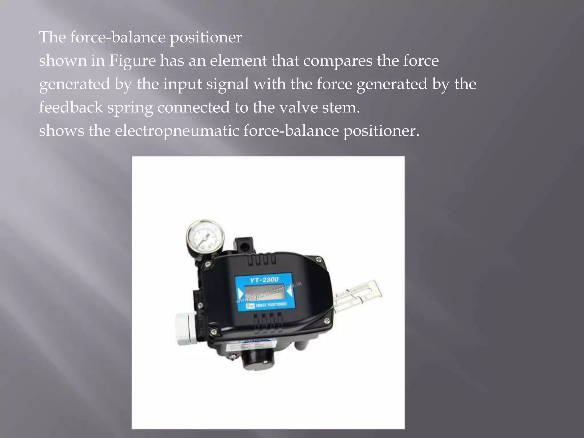 Control valve positioners | PPTX