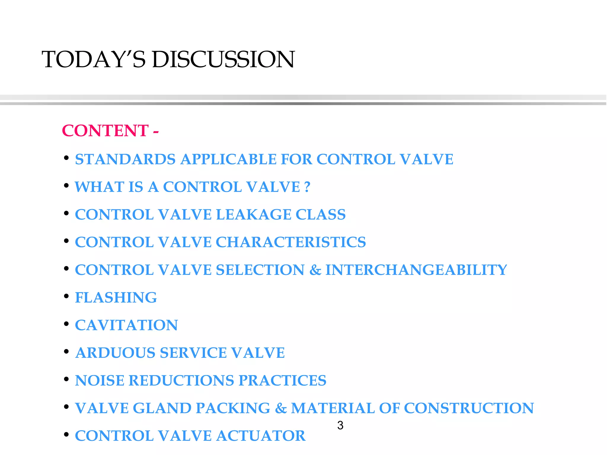 Control valve presentation | PPT