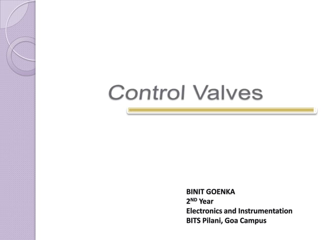 Control Valves | PPTX