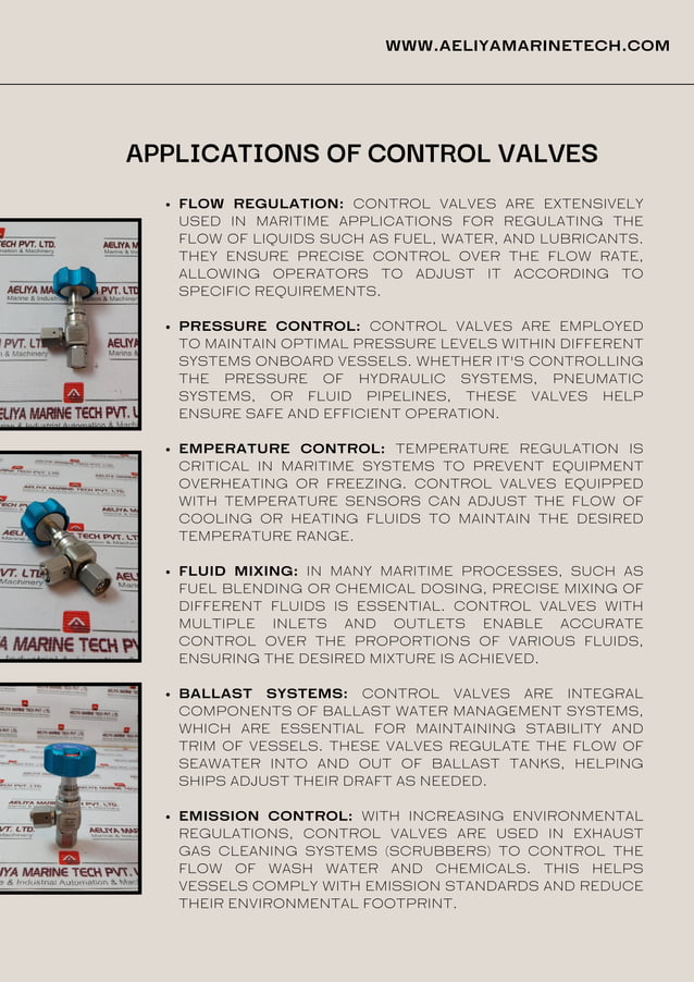 Precision Unleashed: Perfect Control Valves - Aeliya Marine | PDF