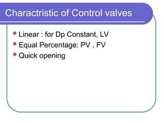 Control Valves Introduction to control valves .ppt
