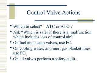 Control Valves for petrochemical and refining industry | PPT