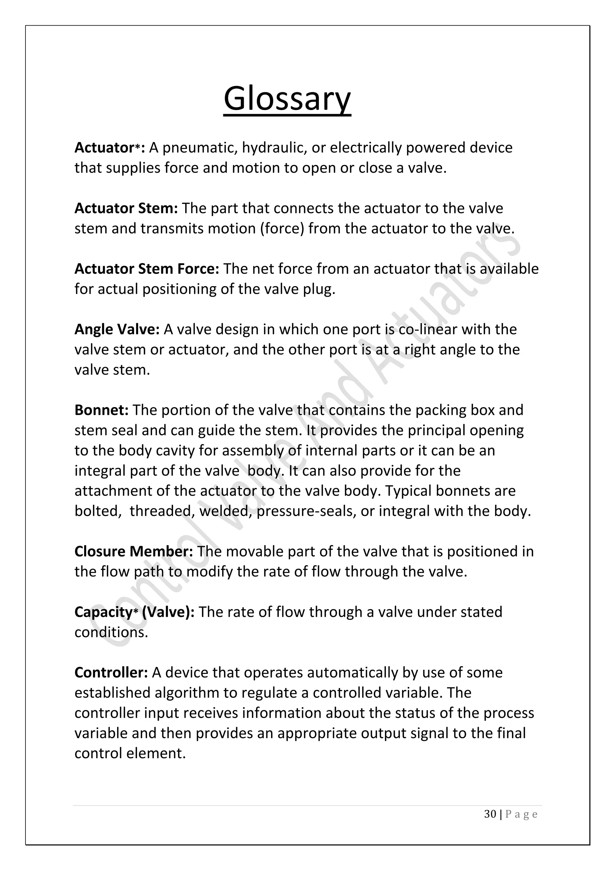 Control Valves And Actuators | PDF