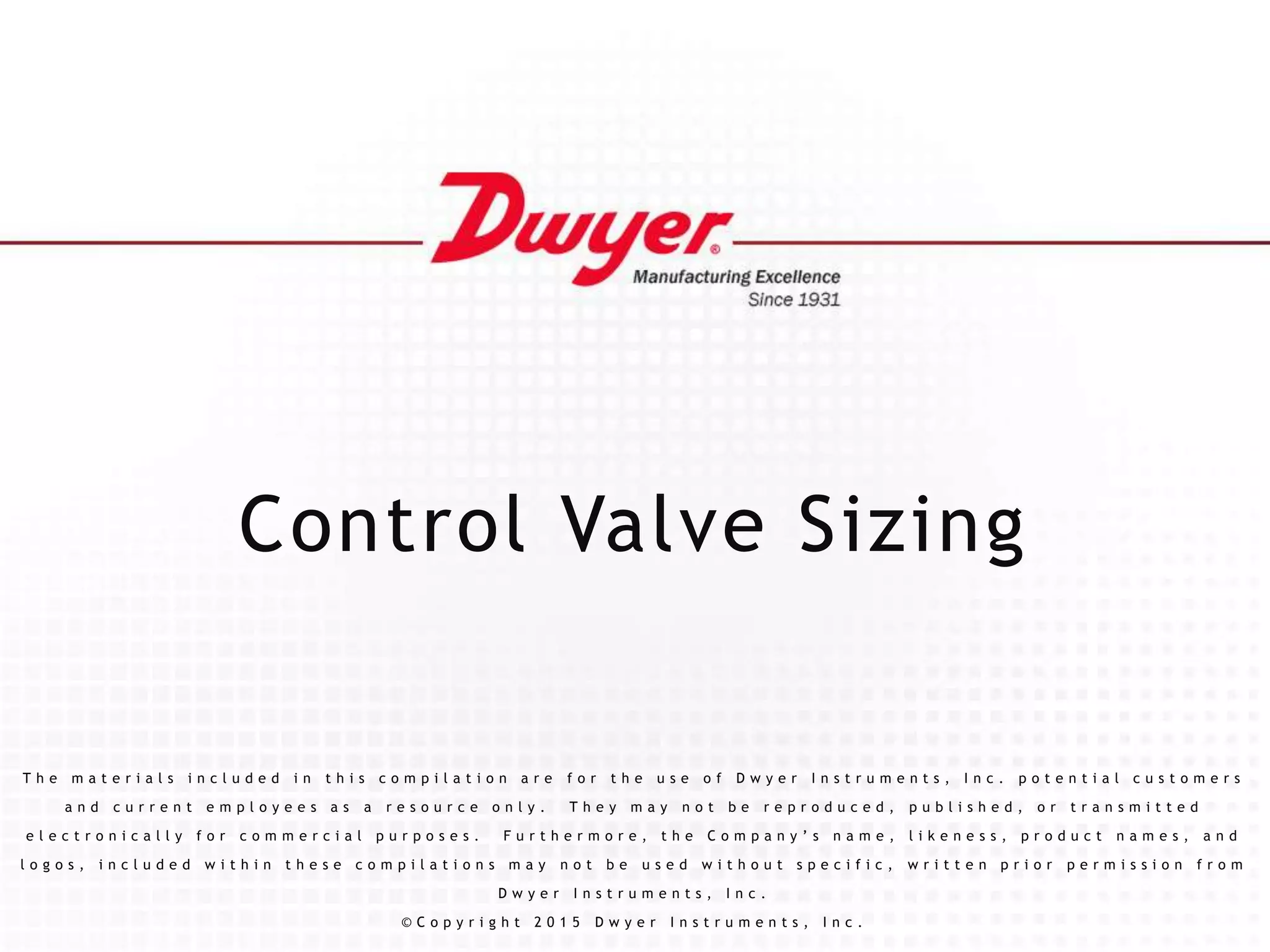 Control Valve Sizing | PPTX