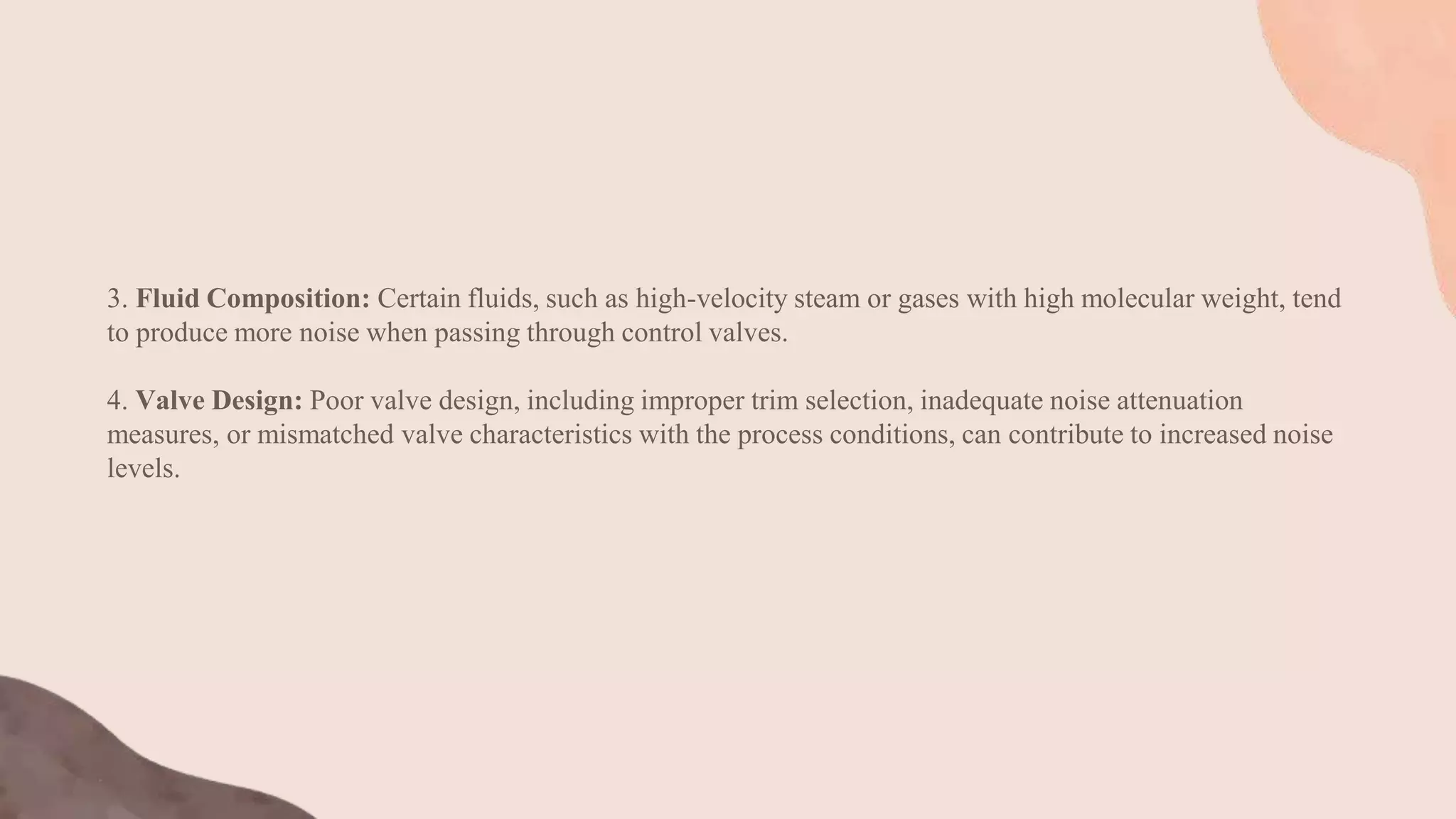 CONTROL VALVE NOISE AND CAVITATION: CAUSES, EFFECTS, AND MITIGATION ...