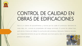 Control y calidad | PPTX