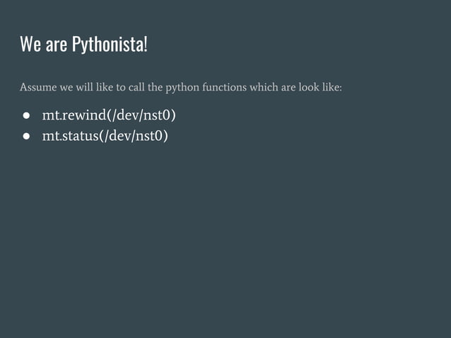 Taipei.py 2018 - Control device via ioctl from Python | PPT