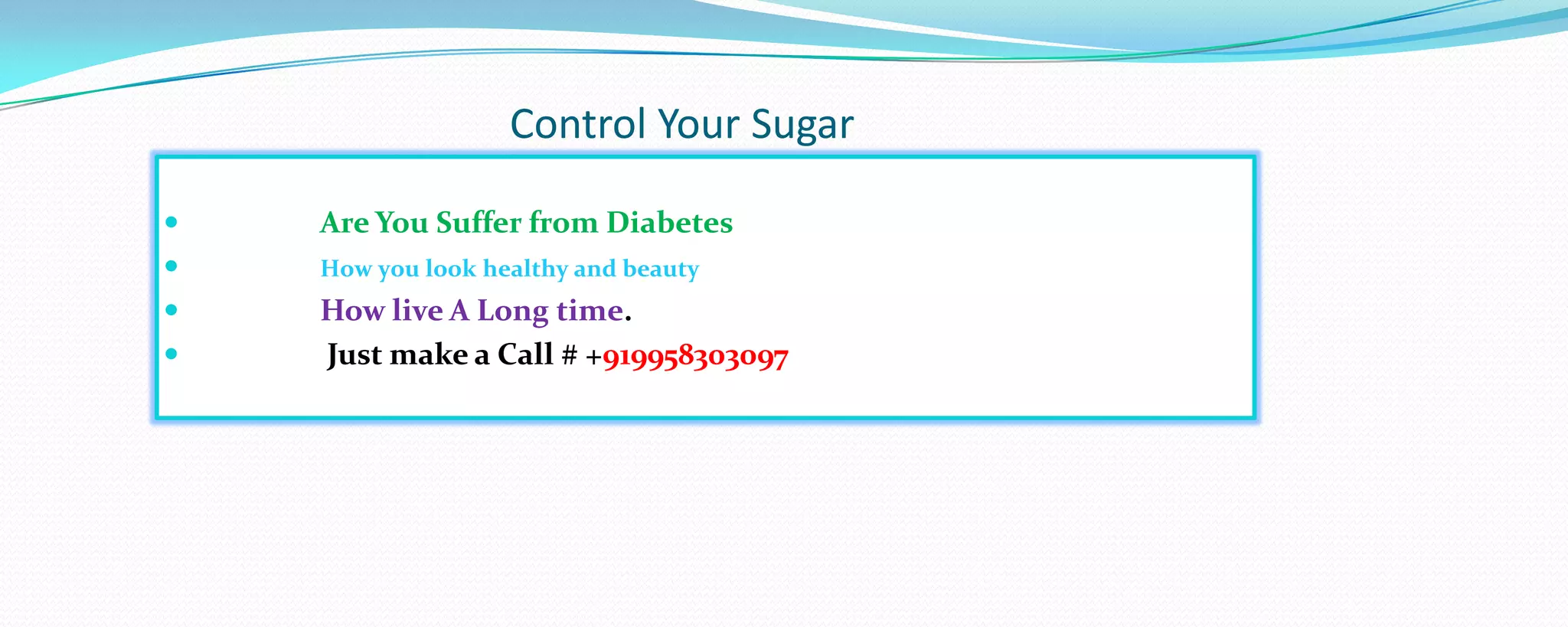 Control your sugar | PPTX