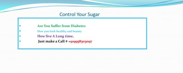 Control your sugar | PPTX