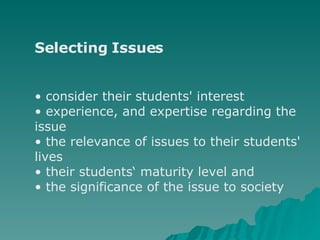 Controversial Issues In The Social Studies Classroom | PPT