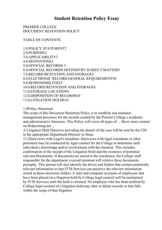 Controversial Essay Examples | PDF