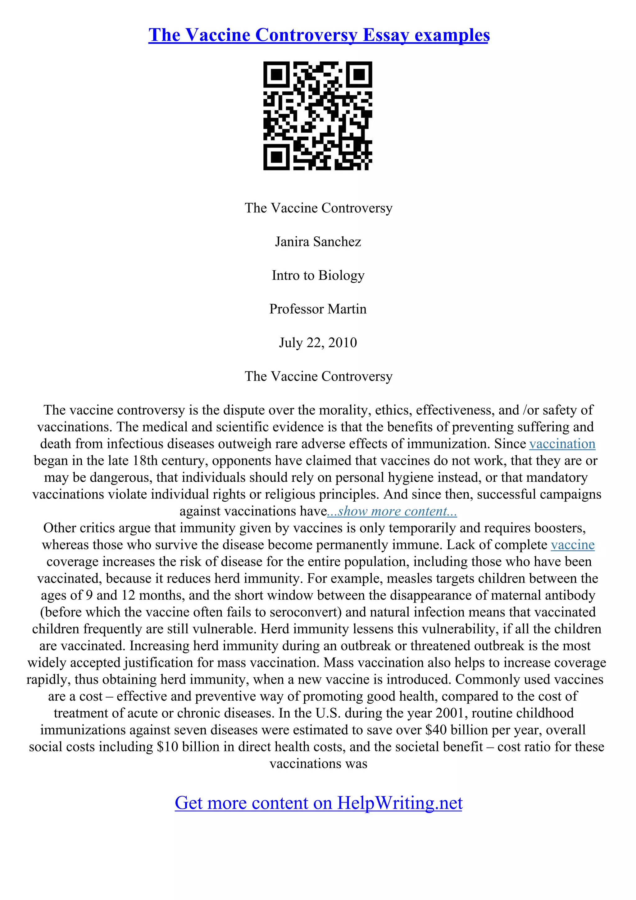 Controversial Essays | PDF