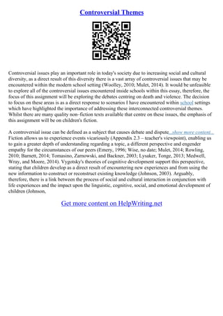 Controversial Essays | PDF