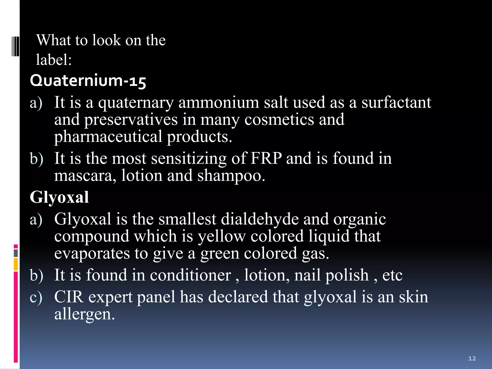 Controversial ingredients | PPTX