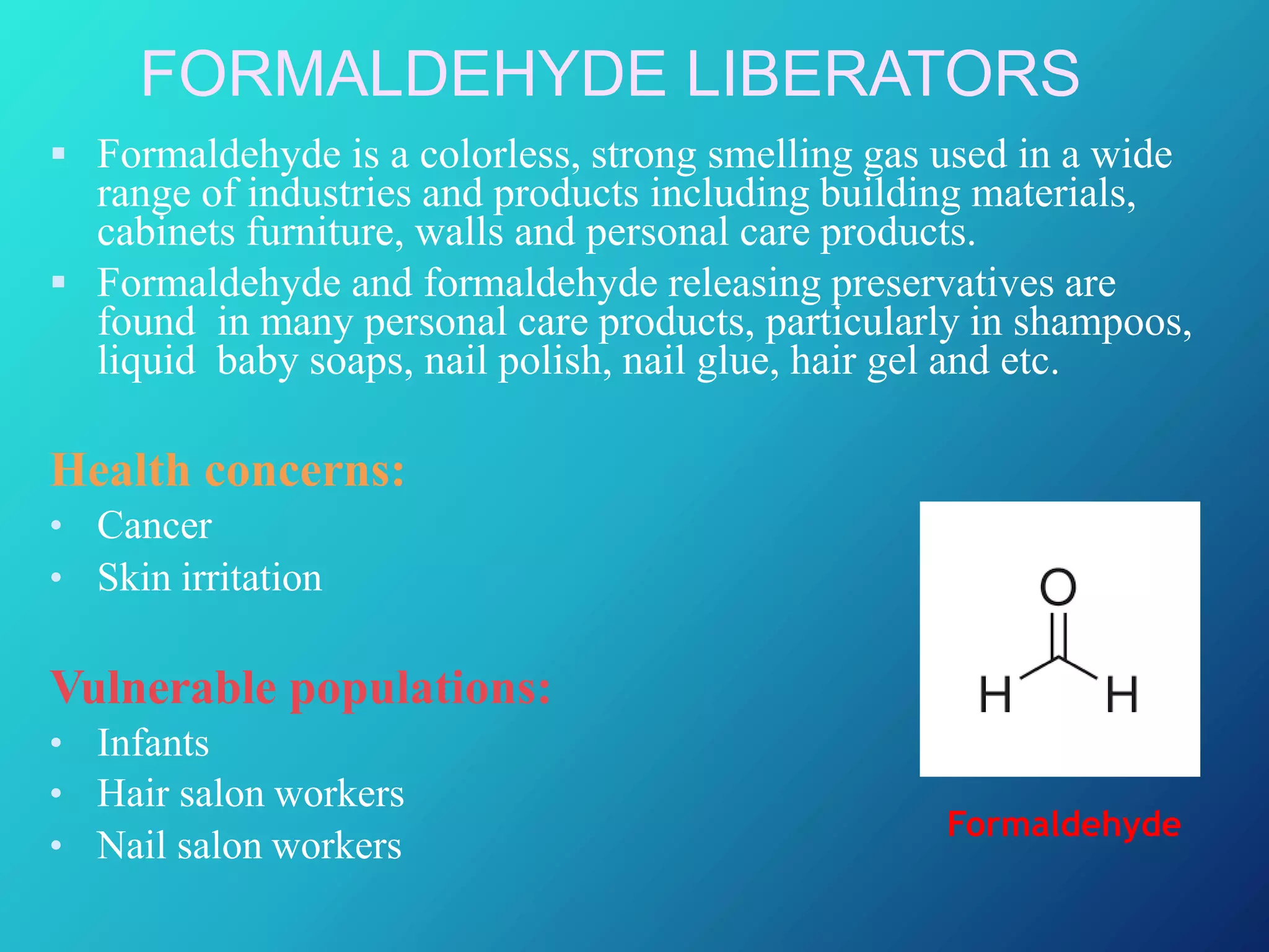 Controversial ingredients of cosmetics | PPTX