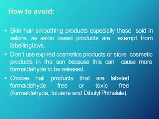 Controversial ingredients of cosmetics | PPTX