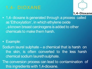 Controversial ingredients of cosmetics | PPTX