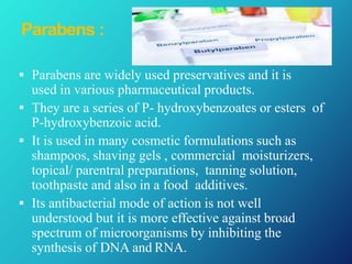 Controversial ingredients of cosmetics | PPTX