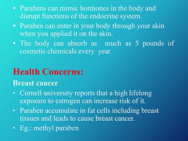 Controversial ingredients of cosmetics | PPTX