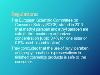 Controversial ingredients of cosmetics | PPTX