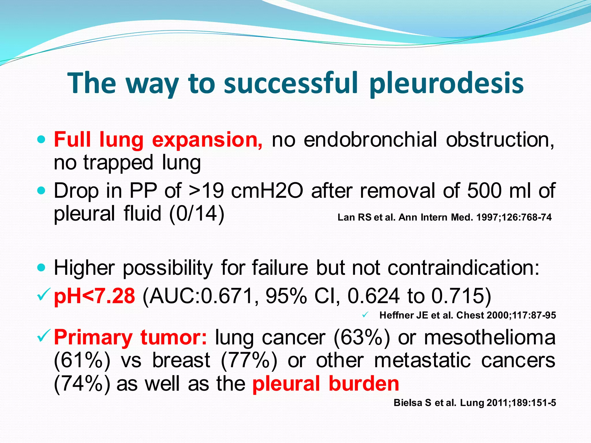 Controversies in Pleurodesis | PPT