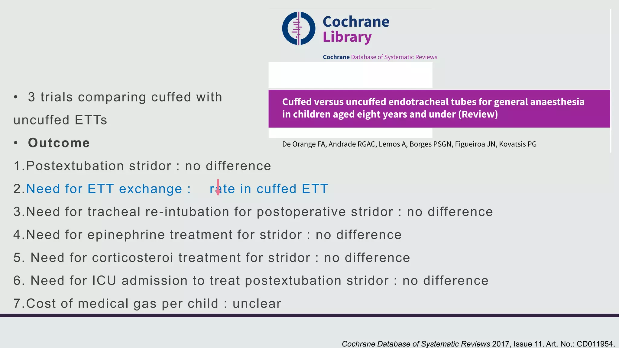Controversy of uris and ett in pediatric copy.pptx | Lung and ...