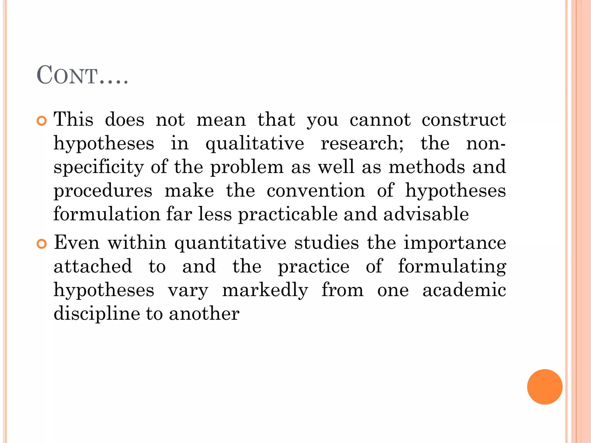 Contructing hypothesis | PDF