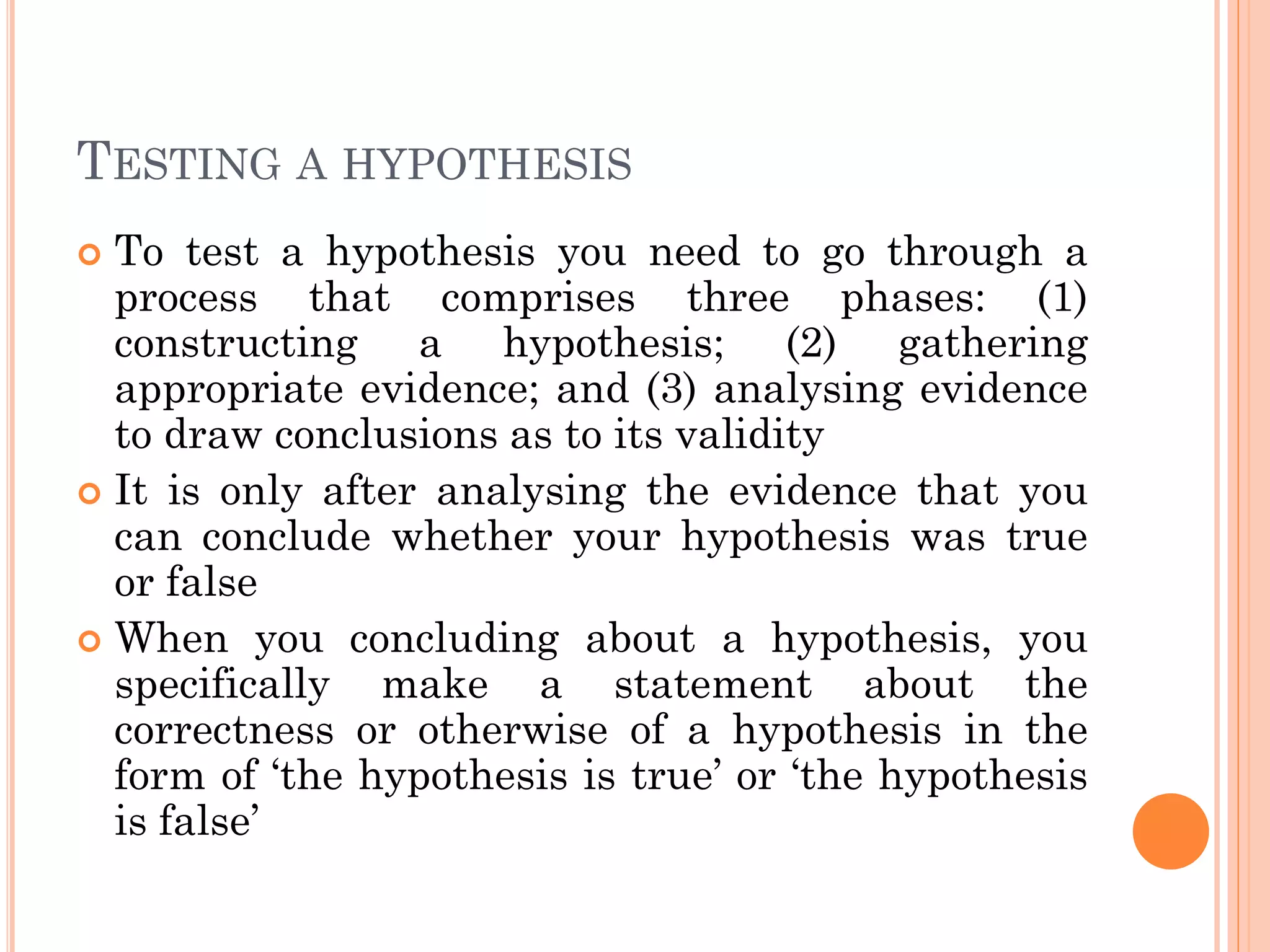 Contructing hypothesis | PDF