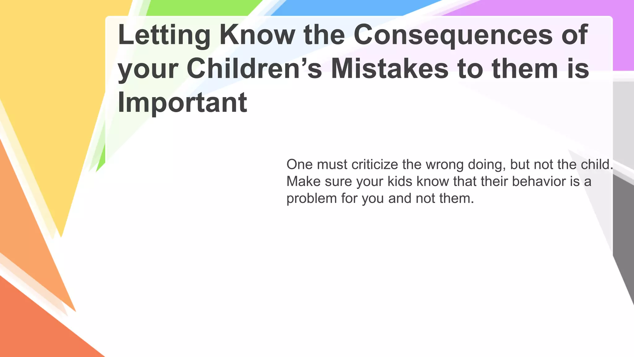 Contructive criticism to educate kids | PPT | Free Download